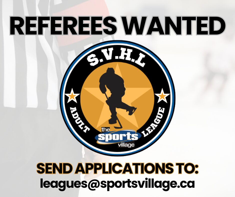 S.V.H.L Referee Interest Form - The Sports Village